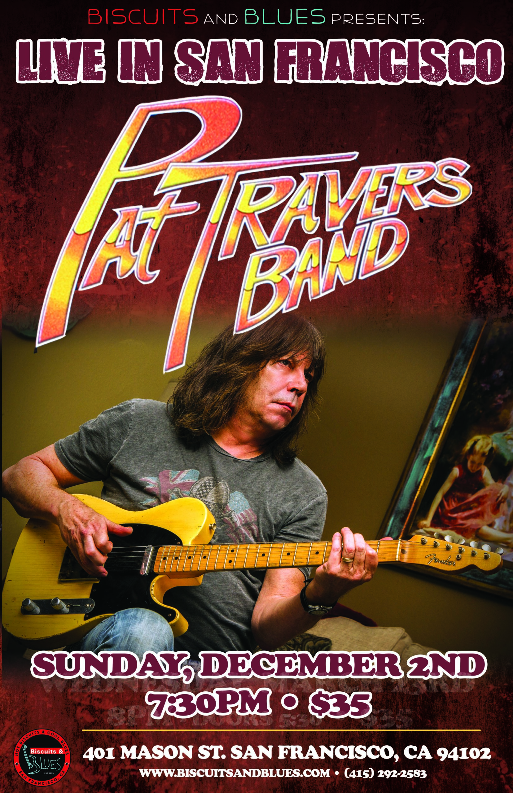 PAT TRAVERS BAND RETURNS TO SAN FRANCISCO | Pat Travers Band